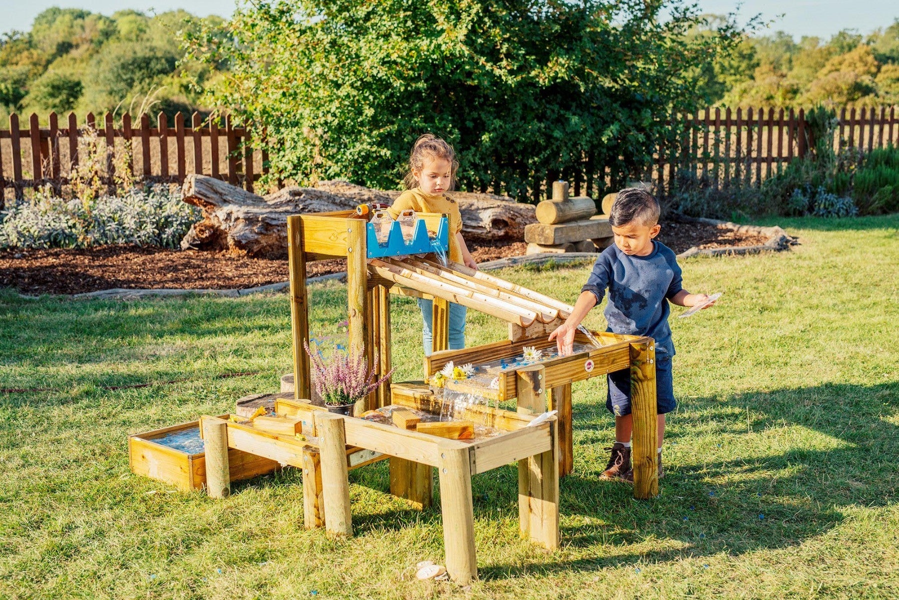Discovery Forest Water Run – Multi-Level Outdoor STEAM Play – Plum Play AU