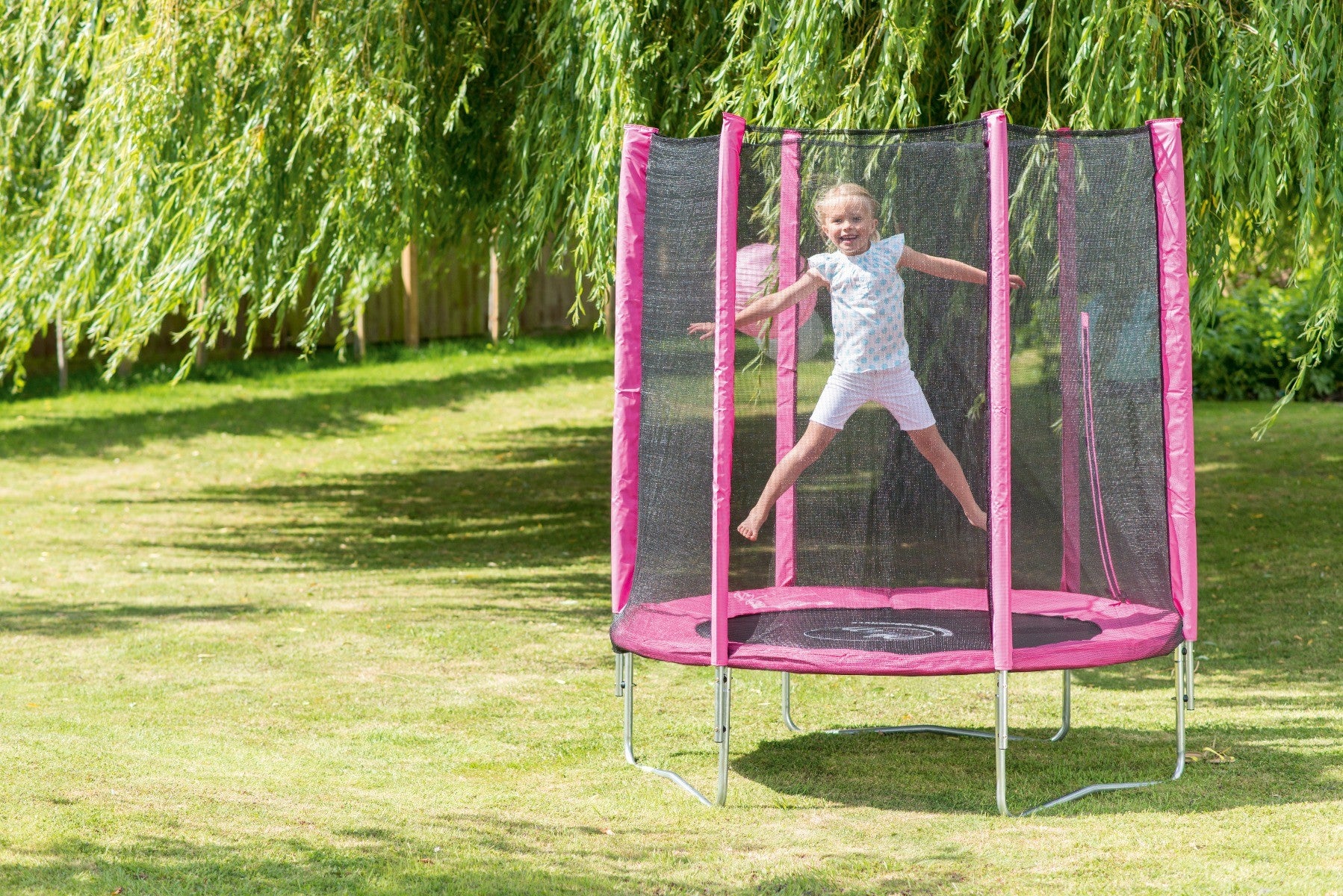 Plum 6ft Pink Junior Trampoline | Safe Play for Ages 3–6 – Plum Play AU